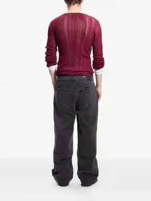 PROTÉMOA Ribbed Cardigan With Button Embellishments
