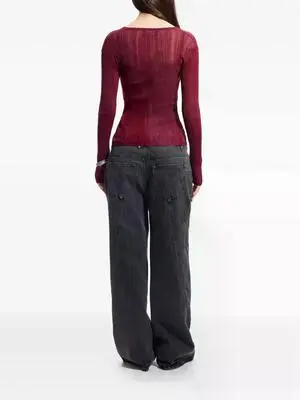 PROTÉMOA Ribbed Cardigan With Button Embellishments