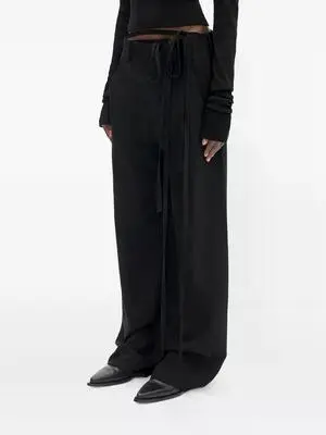 ANN DEMEULEMEESTER Wide-leg Tie-waist Palazzo Trousers