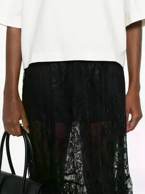 HAMZA Snowflake Lace Maxi Skirt