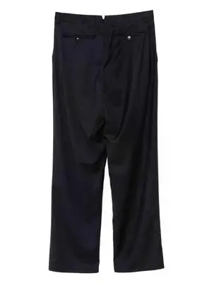 Canali Pleated Wool Trousers - Blue