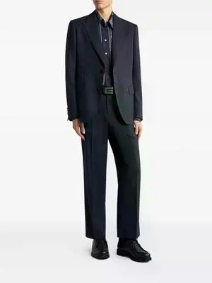 Etro Jacquard Wool Blazer - Blue