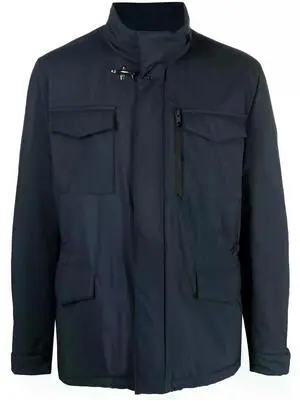 FAY Multiple-pocket Zip-fastening Jacket - Blue