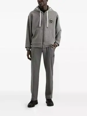 Dolce & Gabbana Logo-embroidered Side-stripe Track Pants - Grey
