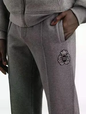 Dolce & Gabbana Logo-embroidered Side-stripe Track Pants - Grey