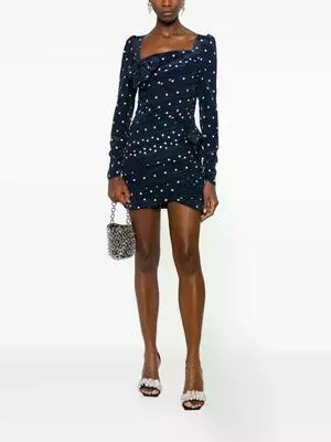 Alessandra Rich Polka-dot Mini Dress - Blue