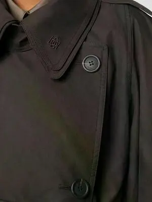 LOW CLASSIC Belted Double-breasted Trench Coat