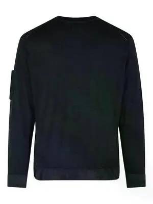 C.P. COMPANY Ribbed Crew-neck Sweater With Buttoned Sleeve Pocket
