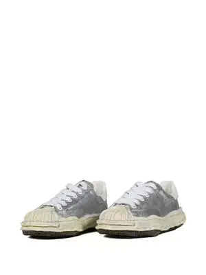 Mihara Yasuhiro Blakey Distressed Leather Lace-up Sneakers