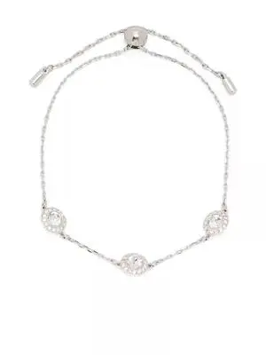 SWAROVSKI Double-chain Bracelet With Crystal Embellishments - Silver