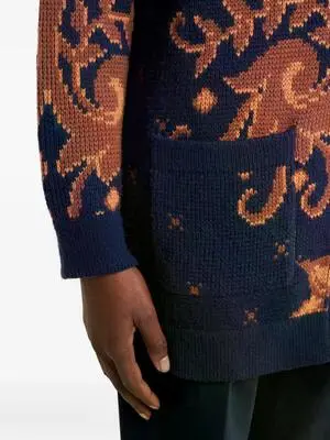 Etro Wool Jacquard Cardigan