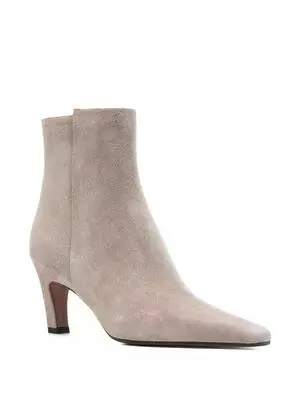 Roberto Festa Pointed Toe Suede Ankle Boots - Grey
