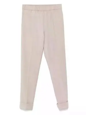 D.exterior Elasticated Waistband Cuffed Trousers - Neutrals