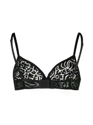 ERES Floral-lace Detail Bra - Black