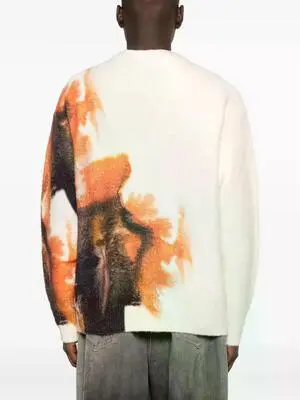 Y3 Graphic-print V-neck Cardigan