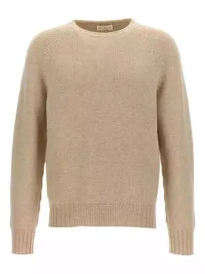 MA'RY'YA Ma'ry'ya Raglan Sleeve Wool-Cashmere Blend Crew Neck Sweater Neutrals