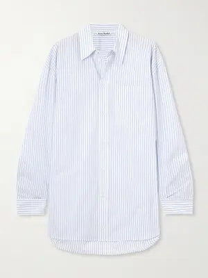 Acne Studios Oversized Striped Cotton Oxford Shirt