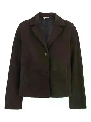 P.a.r.o.s.h Suede Button-fastening Jacket - Brown