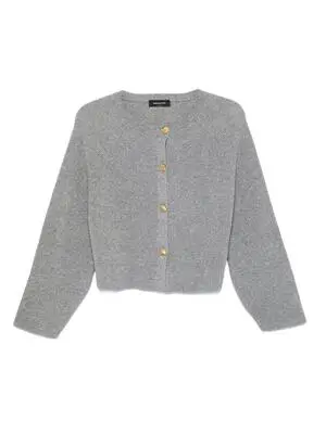 Fabiana Filippi Ribbed Cropped Cardigan - Grey