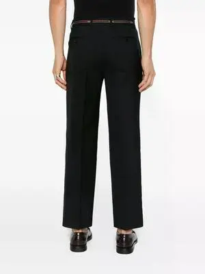 Gucci Logo Band Wool Trousers