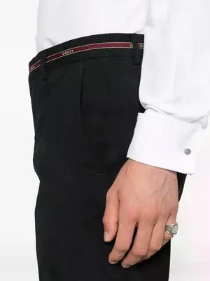 Gucci Logo Band Wool Trousers