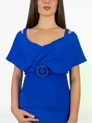 ALLURE Embellished Belted Dress