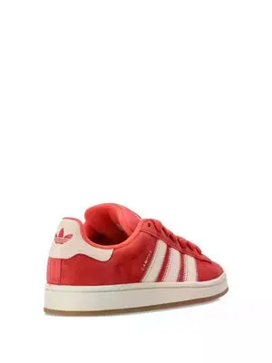 Adidas Suede Leather Three-stripe Sneakers - Red