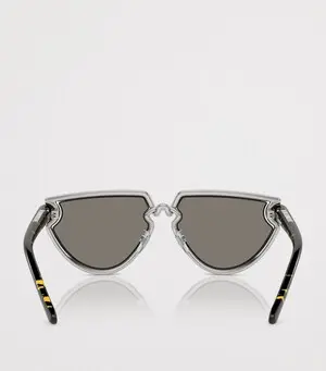 Burberry Metal And Tortoiseshell Sunglasses