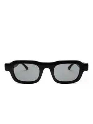 NIALAYA JEWELRY Rectangle Frame Sunglasses With Gold-tone Detailing - Black