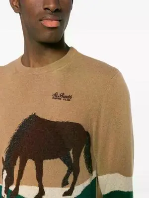 MC2 SAINT BARTH Donegal Riding Crew Neck Jumper
