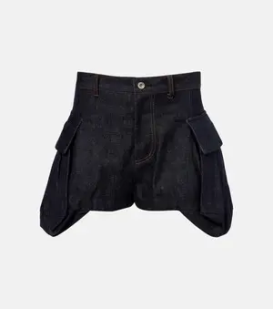 Sacai High-rise Denim Shorts