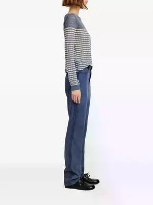 Proenza Schouler White Label High-waisted Leather Trousers - Blue