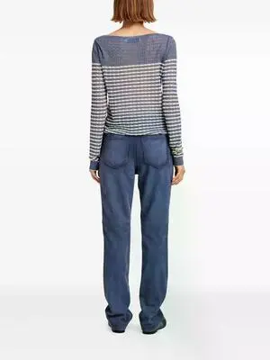 Proenza Schouler White Label High-waisted Leather Trousers - Blue