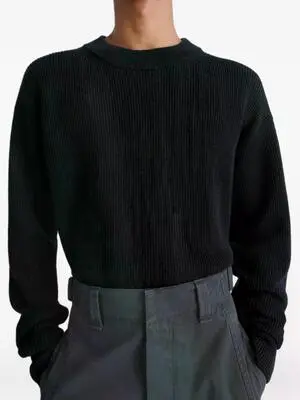 LEMAIRE Ribbed Wool Crewneck Sweatshirt