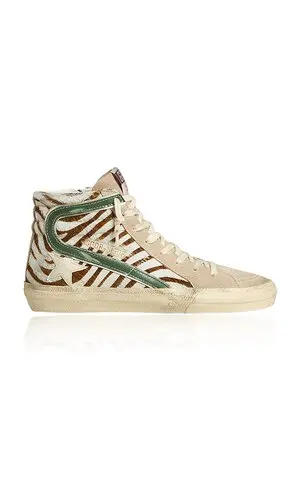 GOLDEN GOOSE Golden Goose Slide Calf Hair High-Top Sneakers Multi