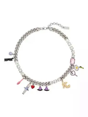 Marc Jacobs Embellished Charm Necklace - Silver