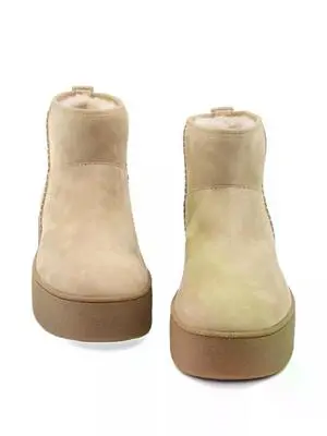 Hogan Suede Shearling Platform Boots