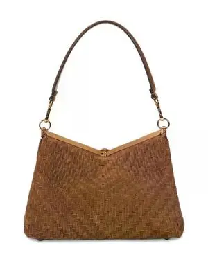 Etro Vela Woven Suede Bag - Brown