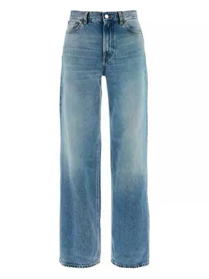 Destin Korea Jeans Wide Leg High Rise Denim