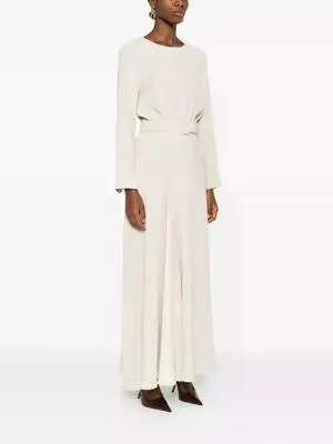 P.a.r.o.s.h Belted Keyhole Neck Dress