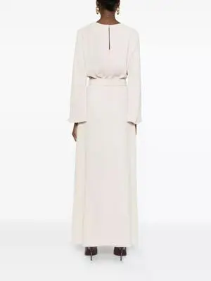 P.a.r.o.s.h Belted Keyhole Neck Dress