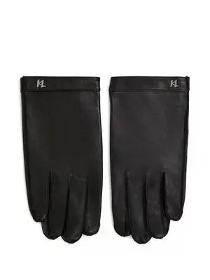 Karl Lagerfeld K/monogram Leather Gloves