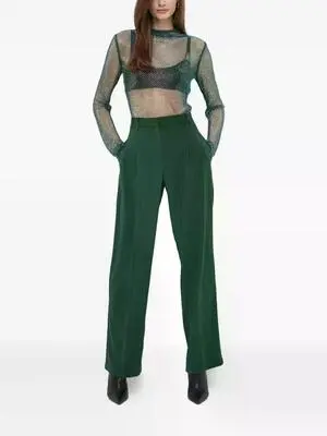 Patrizia Pepe Rhinestone Embellished Mesh Bodysuit - Green