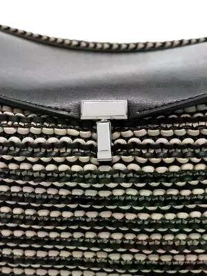 TOTEME Woven Leather Top Handle Bag - Black