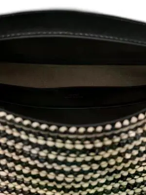 TOTEME Woven Leather Top Handle Bag - Black