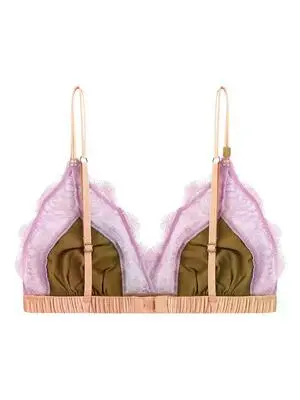 Love Stories Lace-trimmed Bra - Green