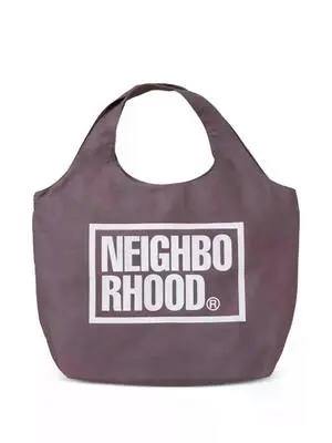NEIGHBORHOOD Logo Print Tote Bag - Grey