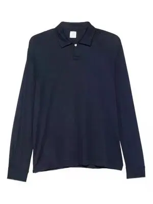 Eleventy Long-sleeve Polo Shirt - Blue