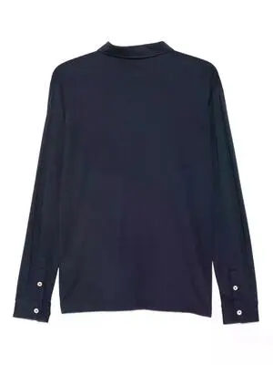 Eleventy Long-sleeve Polo Shirt - Blue