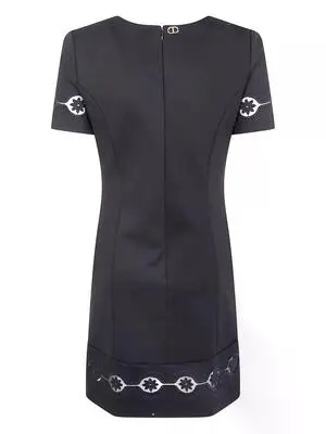 TWINSET Short Sleeve Embroidered Dress